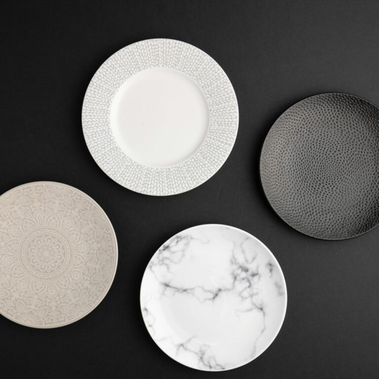 Black Cobble (Matte) Plate - Classical Tents and Party Goods